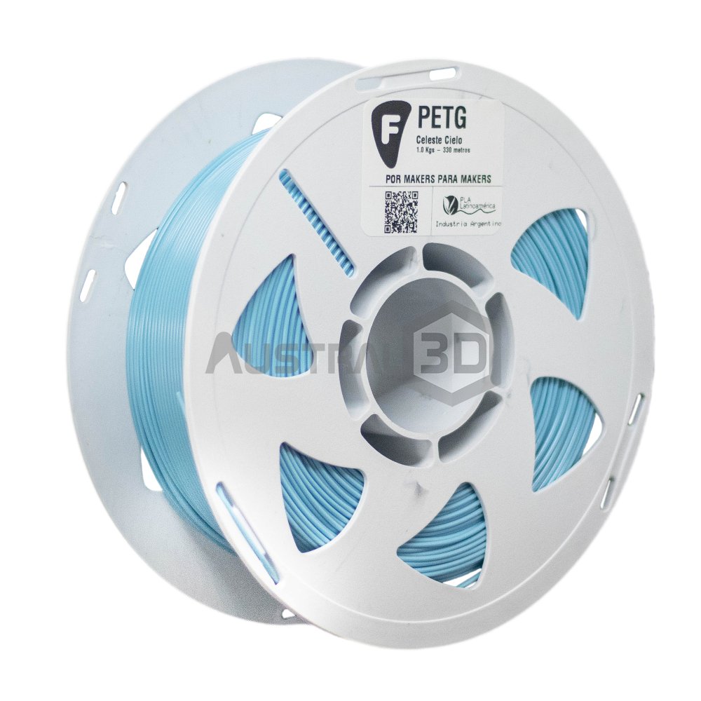 Austral 3D Rosario | Filamento 3D PETG Filar 1.75Mm 1Kg CELESTE CIELO