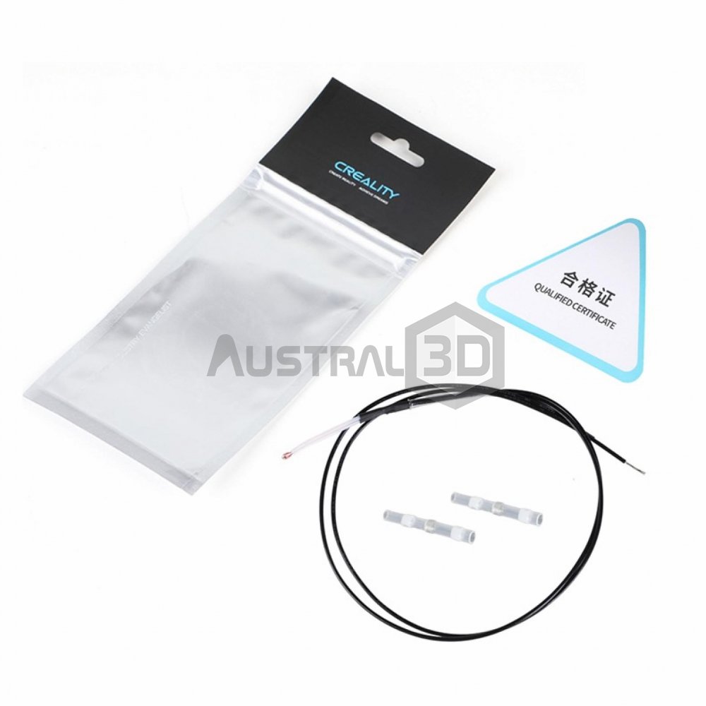 Austral 3D Rosario | Termistor Creality Black Kit Ender 3 c/ Empalme autosoldable