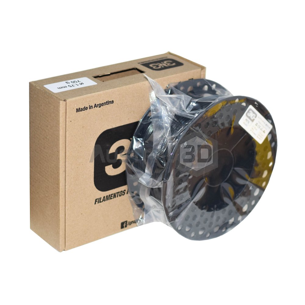 Austral 3D Rosario | Filamento 3D 3n3 PETG NEGRO 1.75mm 1kg